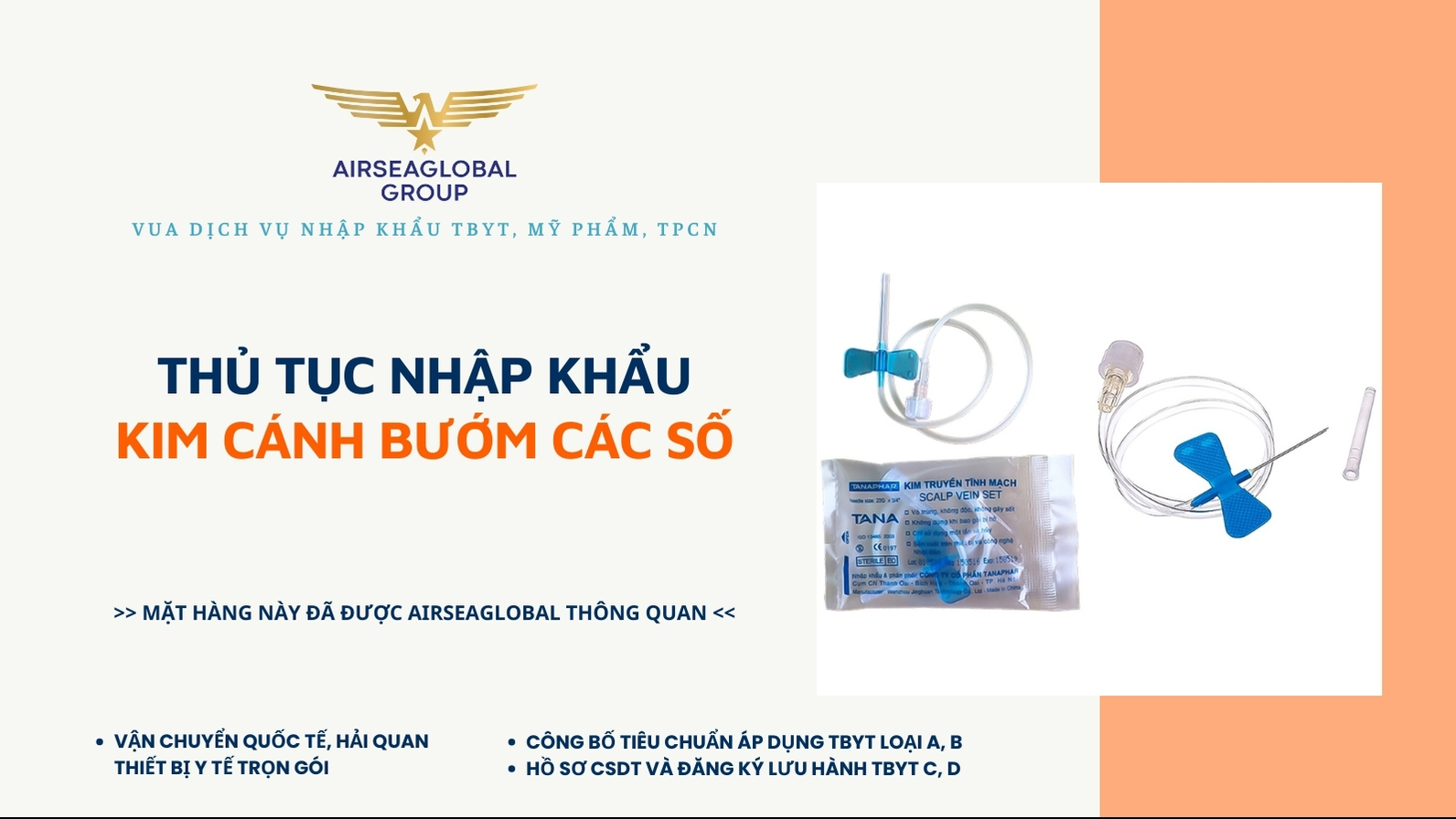 THỦ TỤC NHẬP KHẨU KIM CÁNH BƯỚM CÁC SỐ MỚI NHẤT