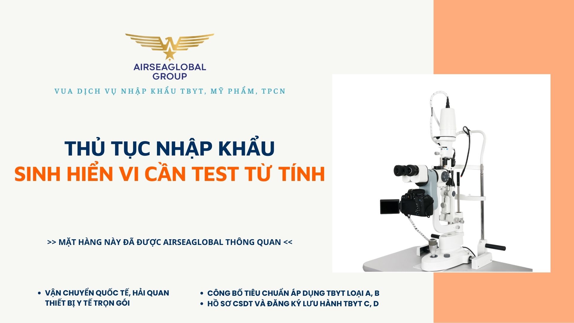 THỦ TỤC NHẬP KHẨU SINH HIỂN VI CẦN TEST TỪ TÍNH MỚI NHẤT